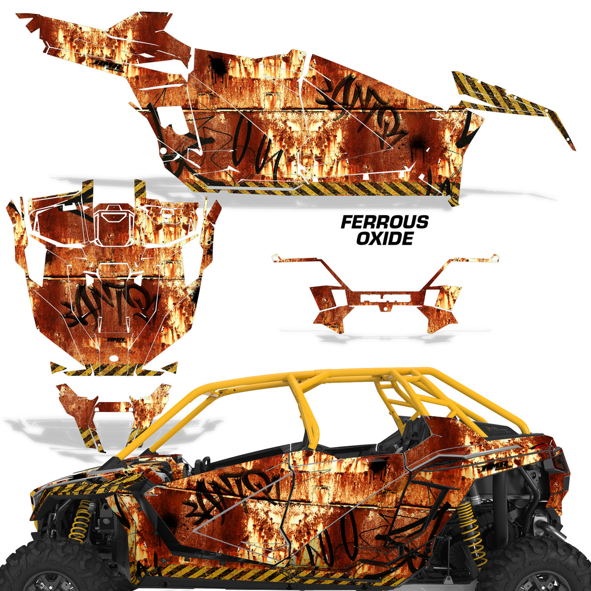 Polaris RZR Pro XP Graphic Kit 4-Door 2020 & Up Ferrous Oxide – X-Hivent