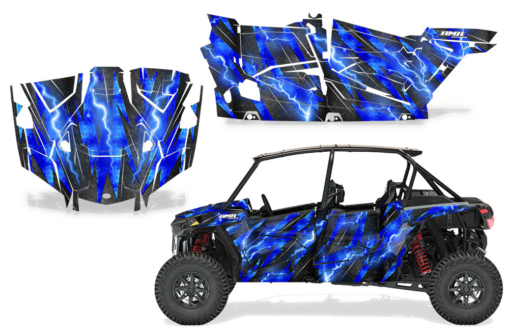 Polaris RZR Turbo & Turbo S Graphic Kit - 4 Door 2019-2022 Metal Thund ...